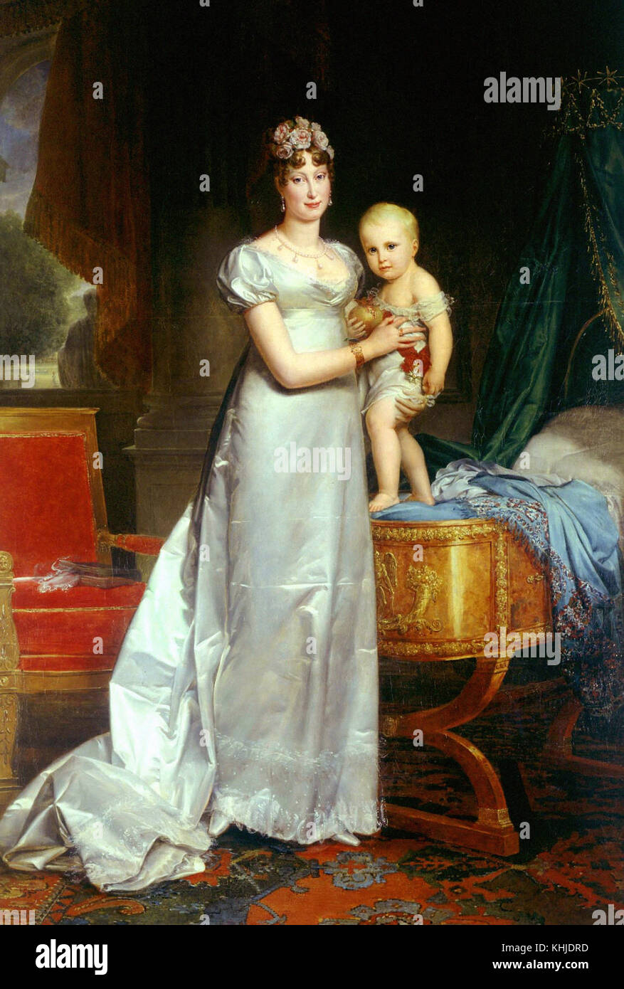 François Gérard - Portrait de l'impératrice Marie-Louise et le roi de ...