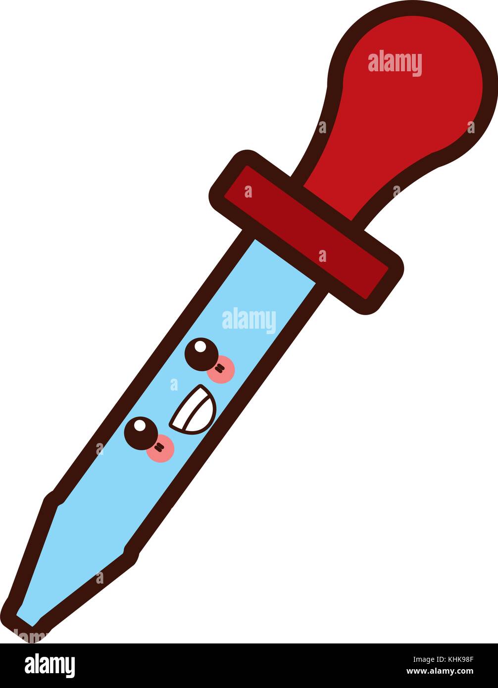 Tube pipette laboratoire kawaii cute cartoon Image Vectorielle Stock ...