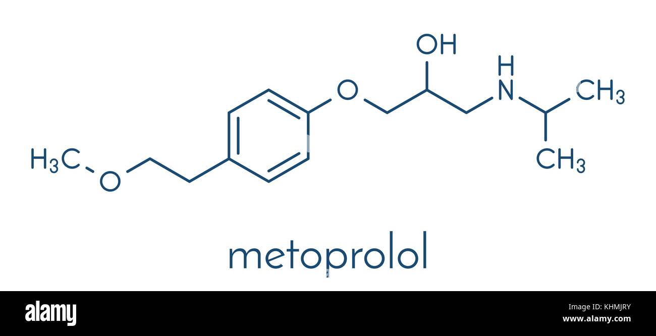Métoprolol moléculaire Banque d'images vectorielles - Alamy