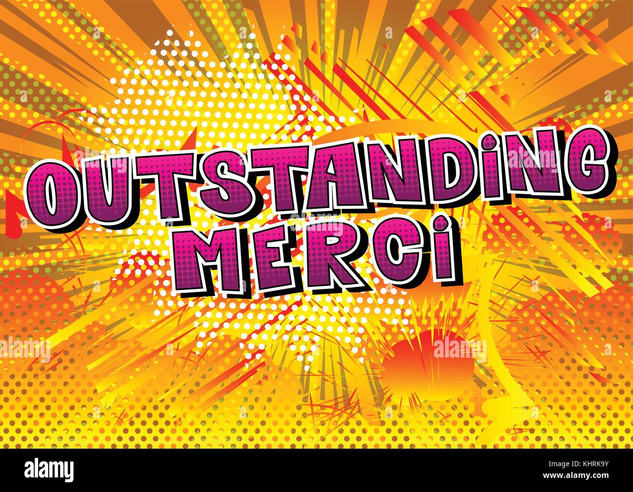 Carte de remerciement en français Banque d'images vectorielles - Alamy