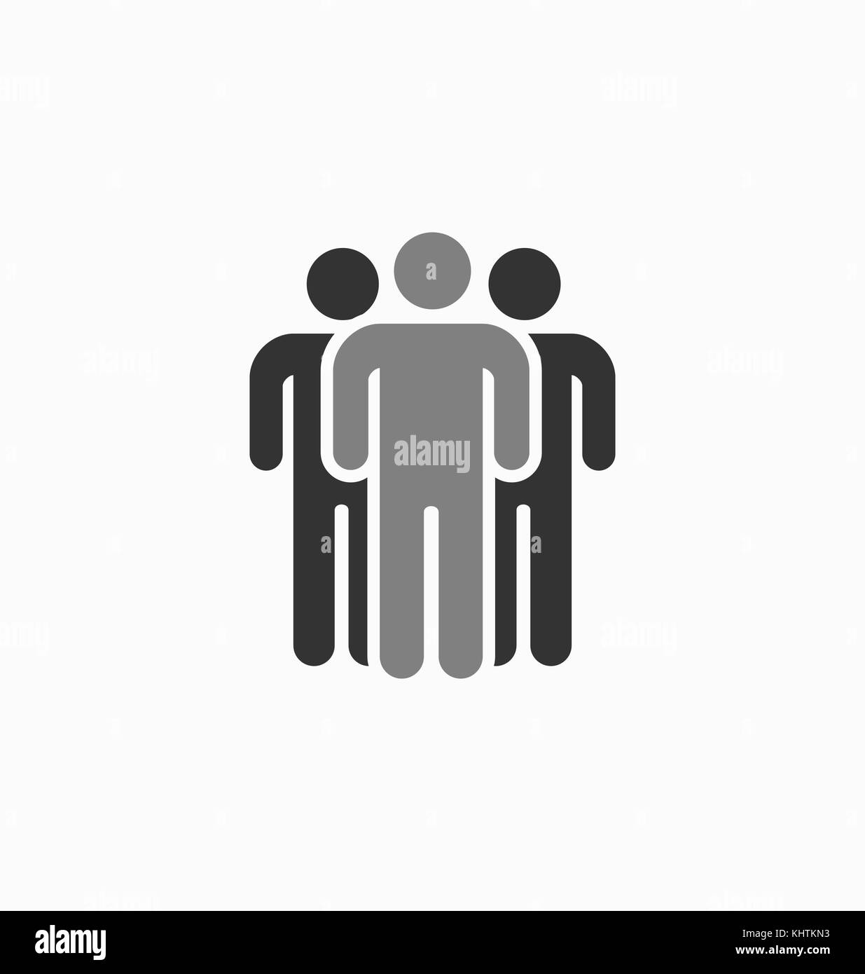 L'homme silhouette vecteur icône unique signe. différent, personne ...