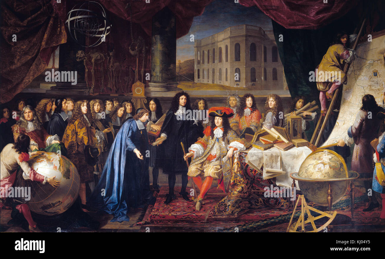 Henri Testelin - Colbert présente les membres de l'académie royale des ...