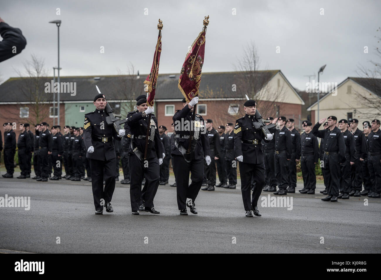 La fête de couleur du Royal Tank Regiment parade les couleurs du ...