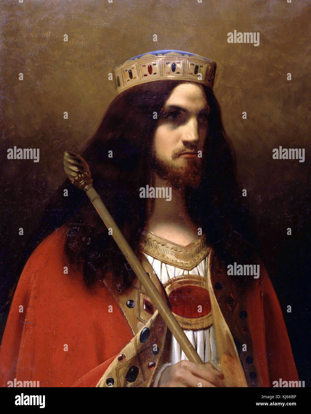 Emile Signol - Portrait de Childéric III, Roi de Neustrie et de ...