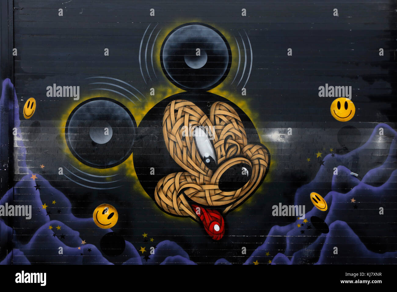 Mickey Mouse Street Art, Shoreditch, Londres, Royaume-Uni Photo Stock ...