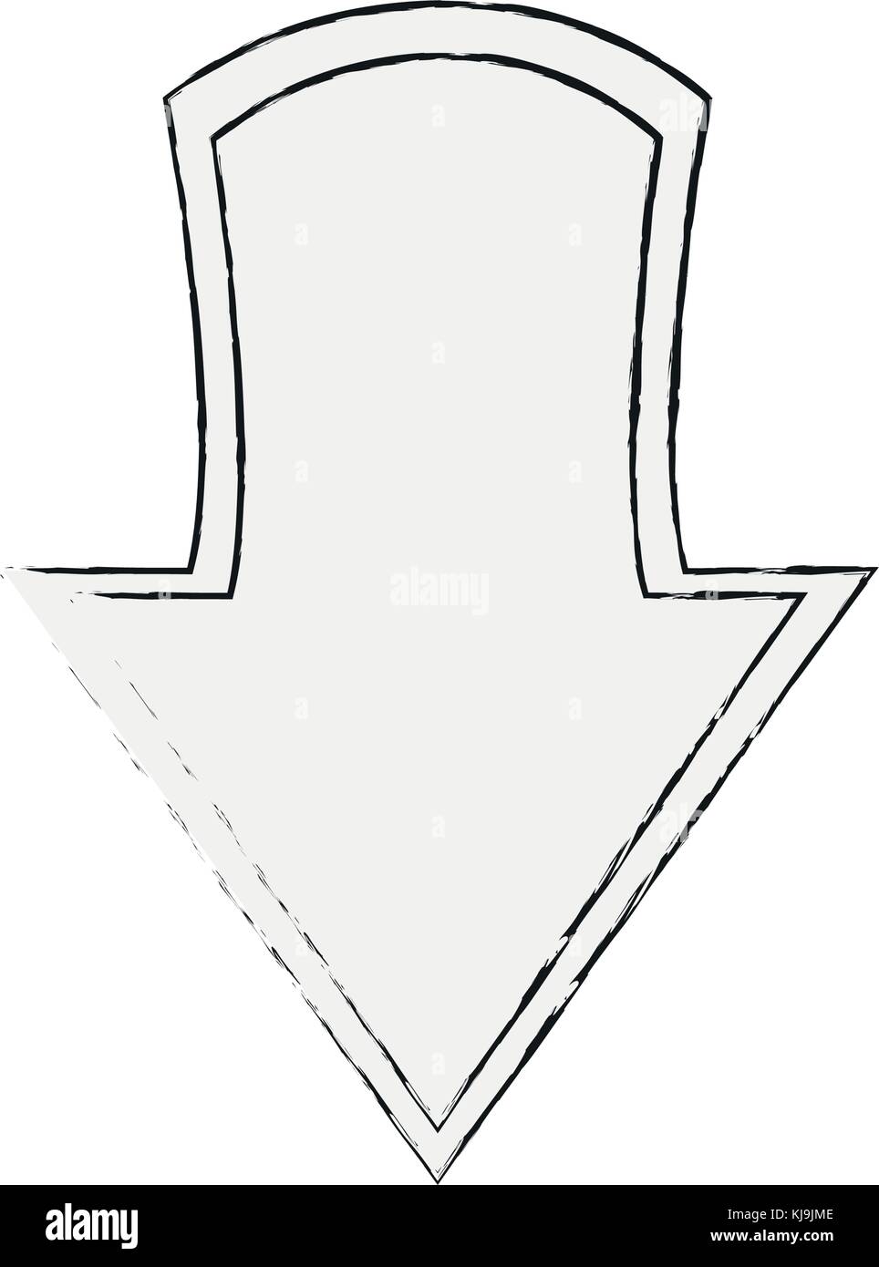 Symbole de flèche vers le bas Image Vectorielle Stock - Alamy