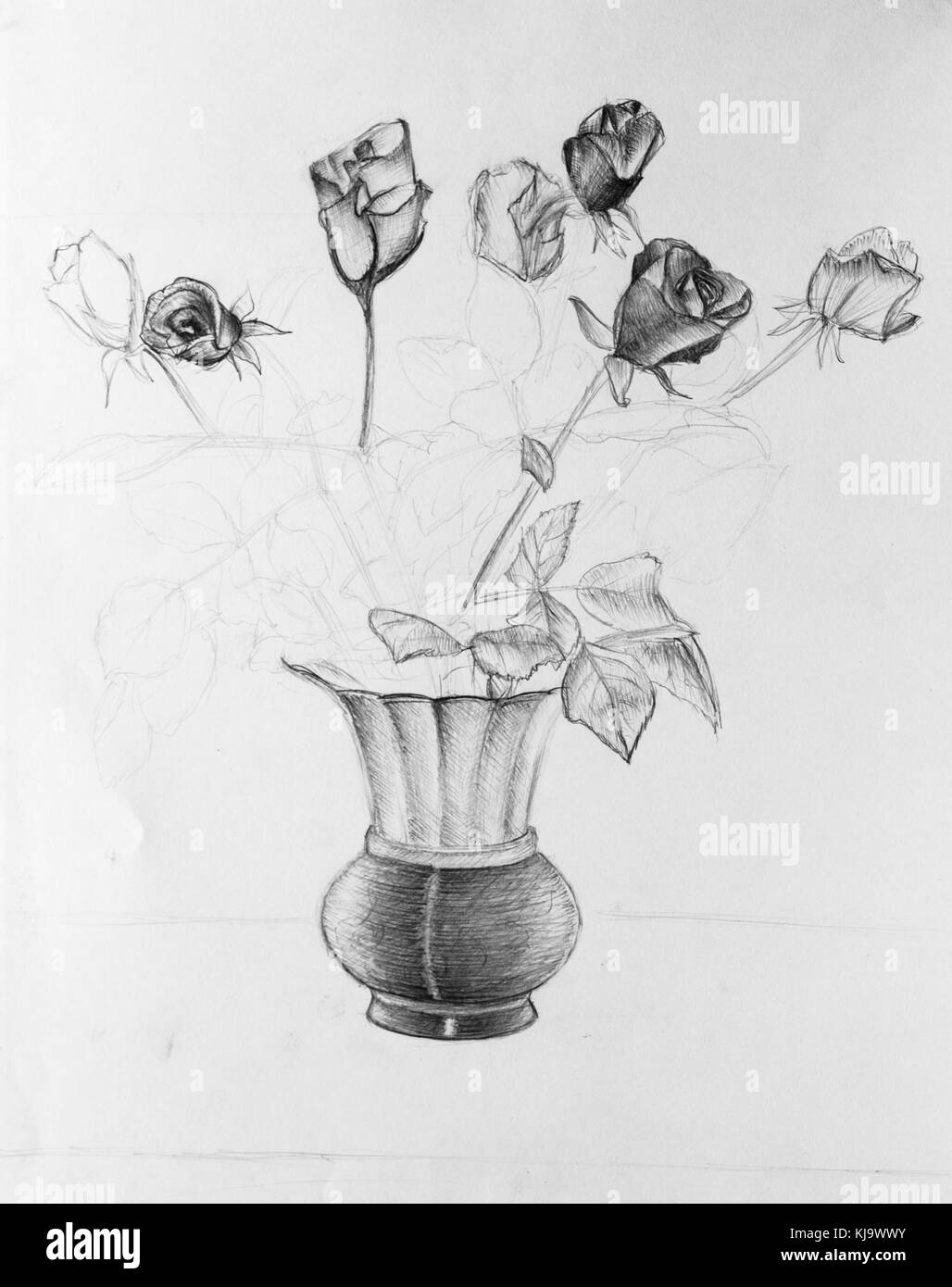 Dessin au crayon, croquis Photo Stock - Alamy