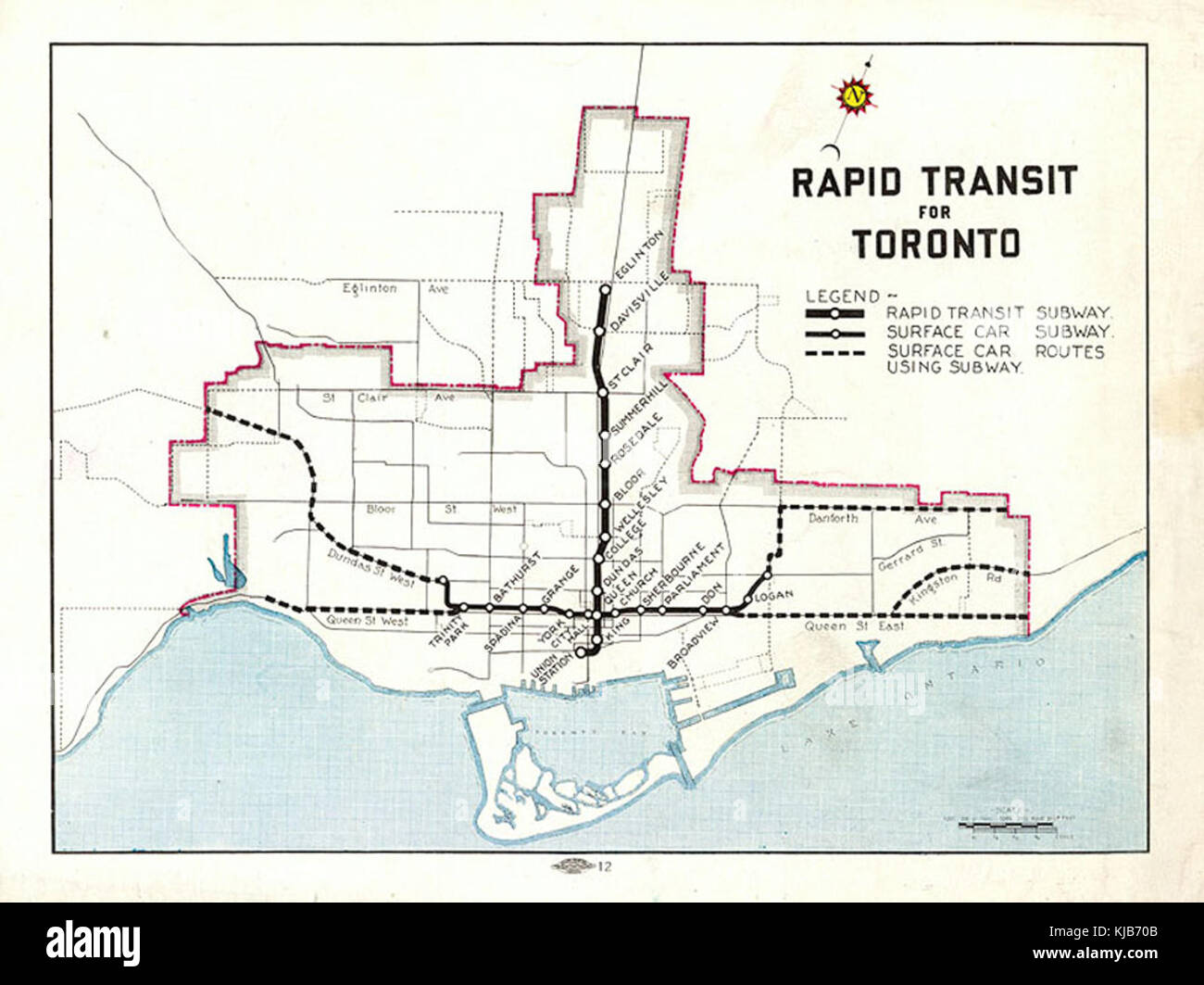 Mappa della metropolitana di toronto Banque de photographies et d ...