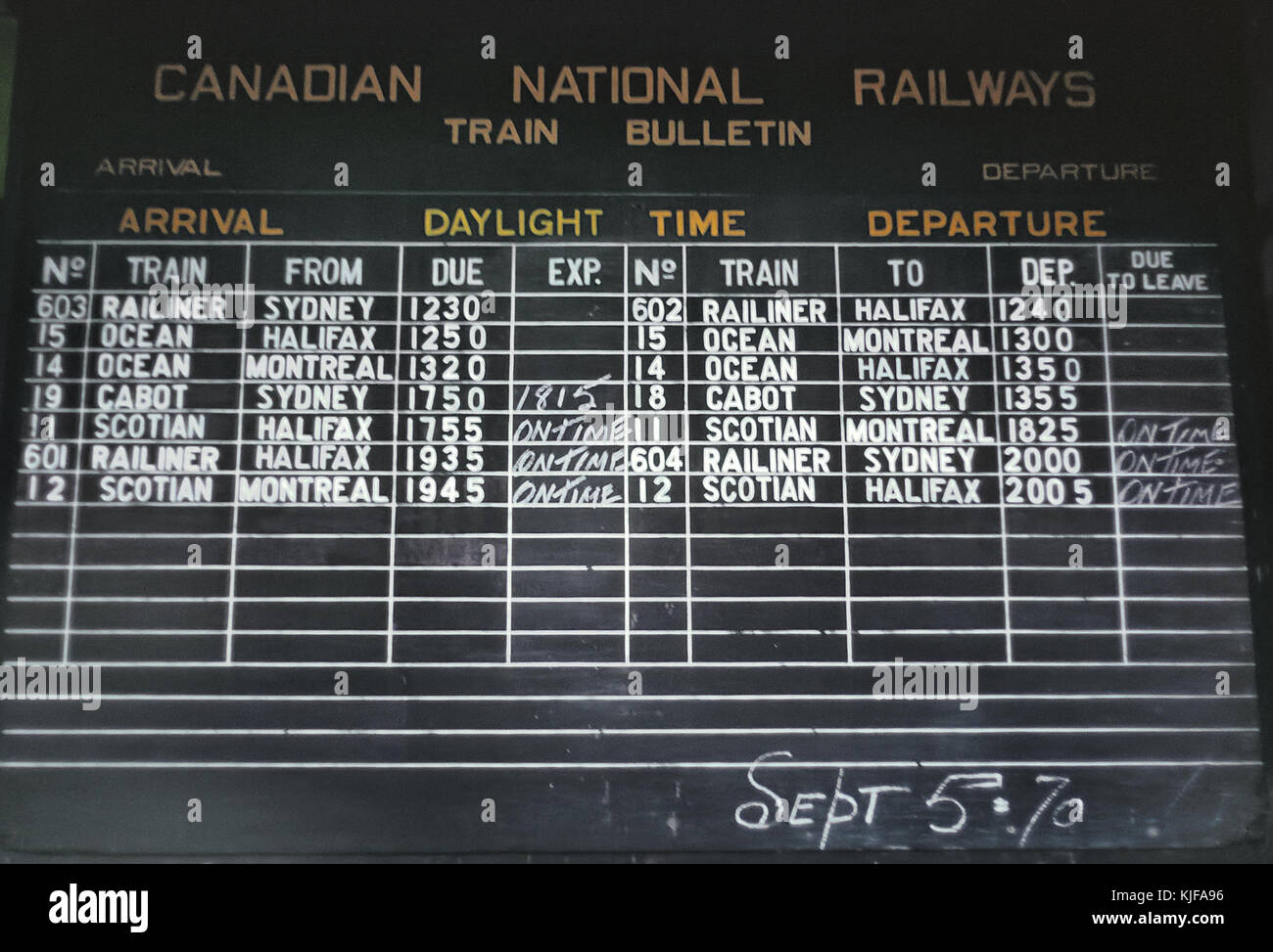 Tableau d'affichage des trains Banque de photographies et d’images à ...