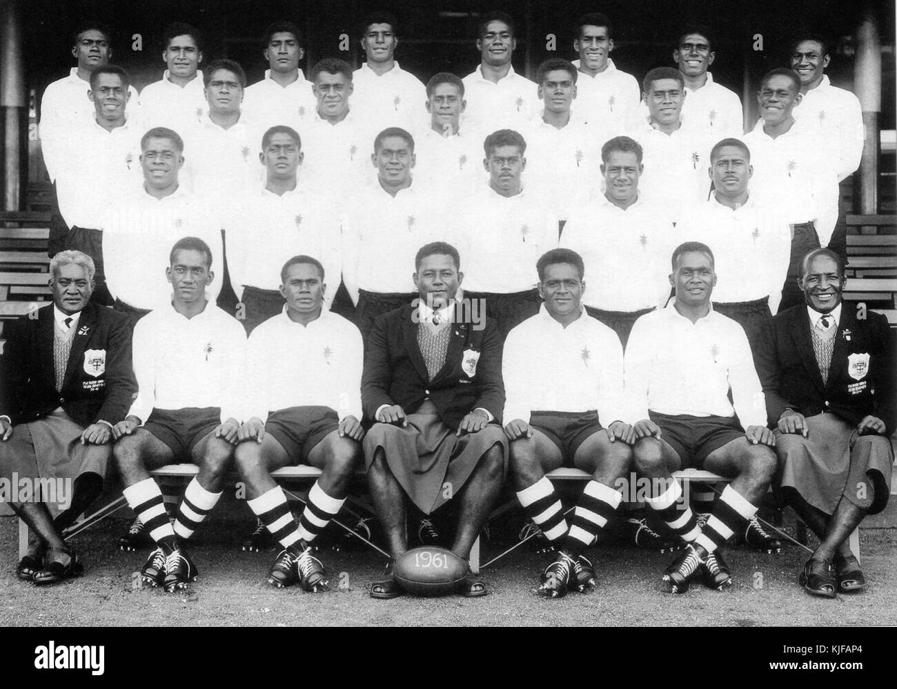 Fiji rugby Banque d'images noir et blanc - Alamy