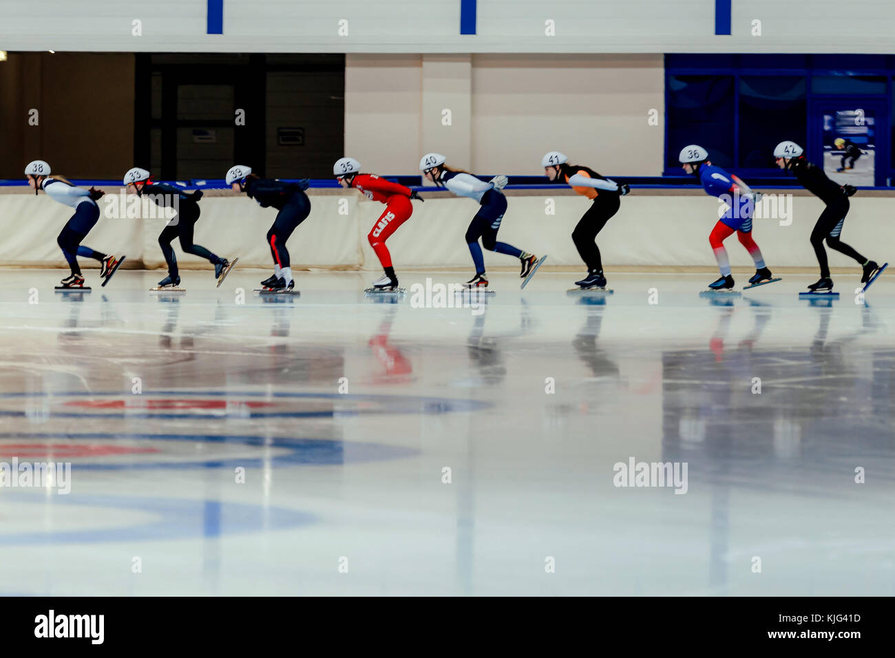 Course de patinage en groupe Banque de photographies et d’images à ...