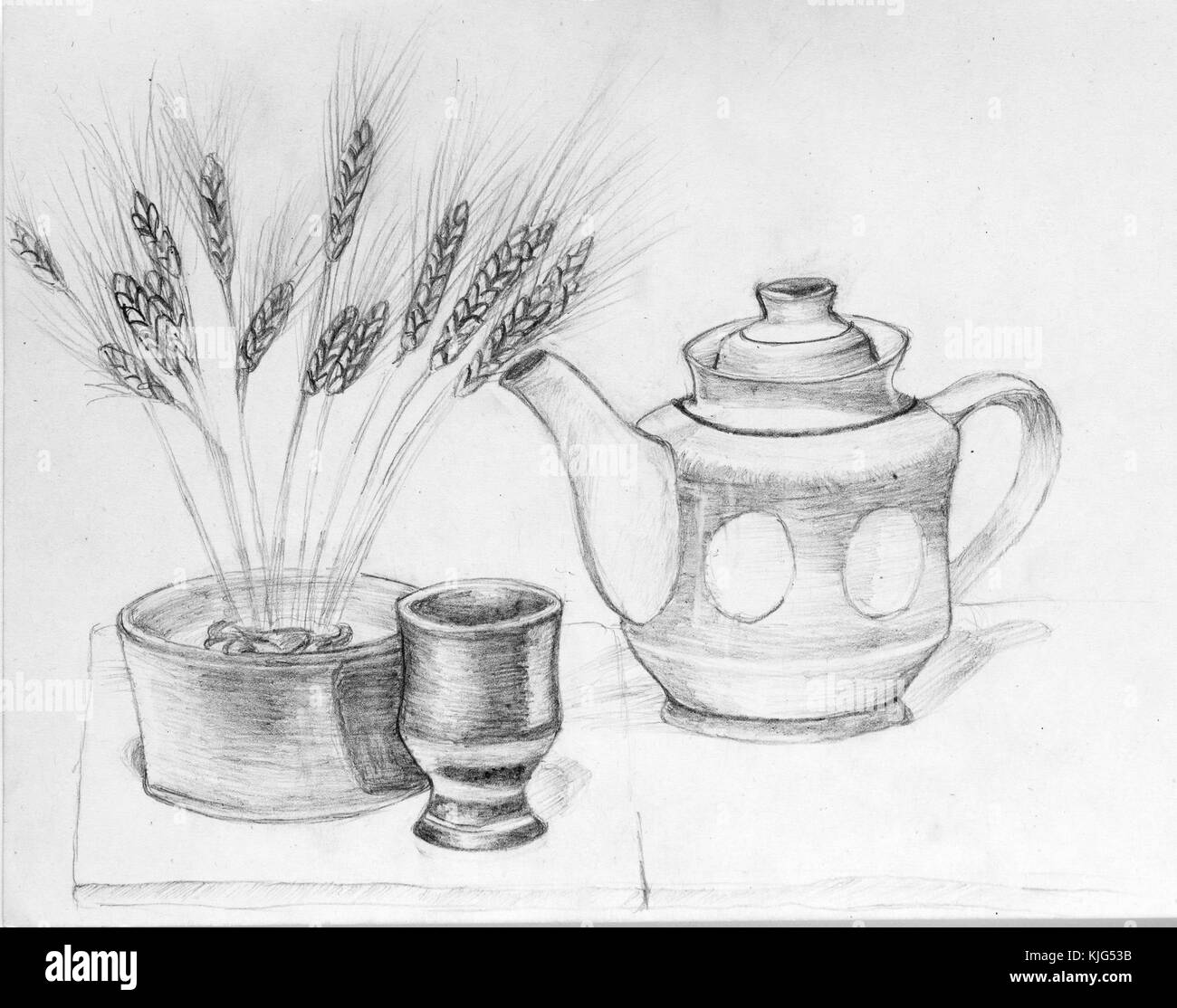 Dessin au crayon, croquis Photo Stock - Alamy