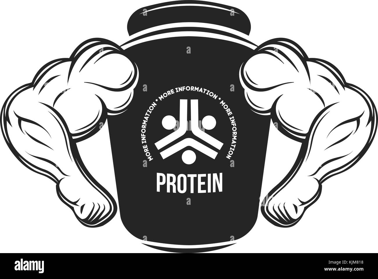 Nutrition sportive. protéine jar.. remise en forme d'haltère, protéines ...