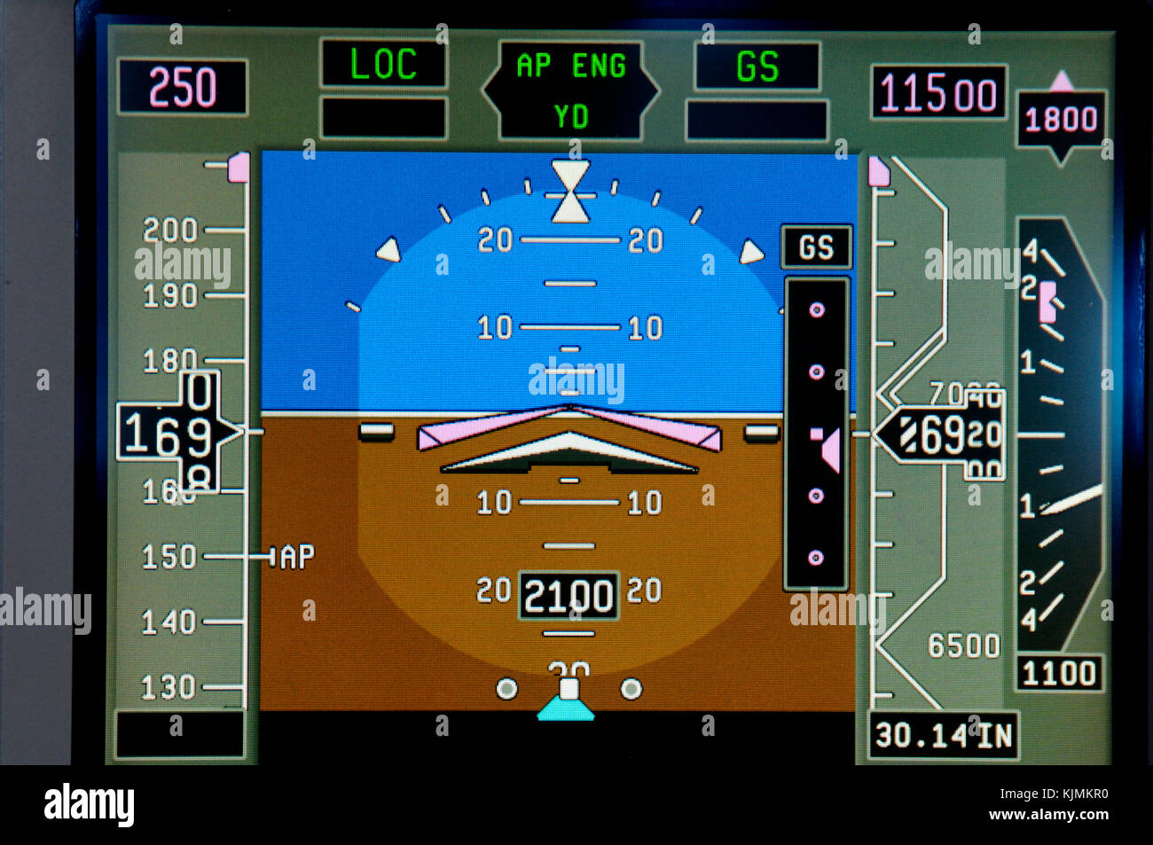 Primus Epic d'Honeywell CD/R, liquid crystal display glass-cockpit ...