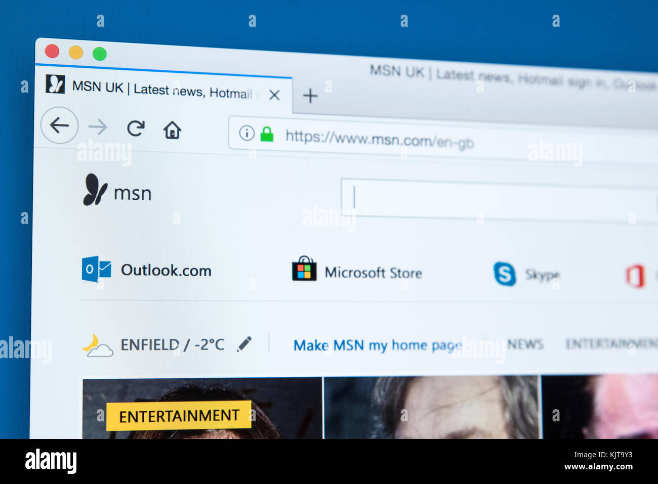 Msn Homepage Banque d'image et photos - Alamy