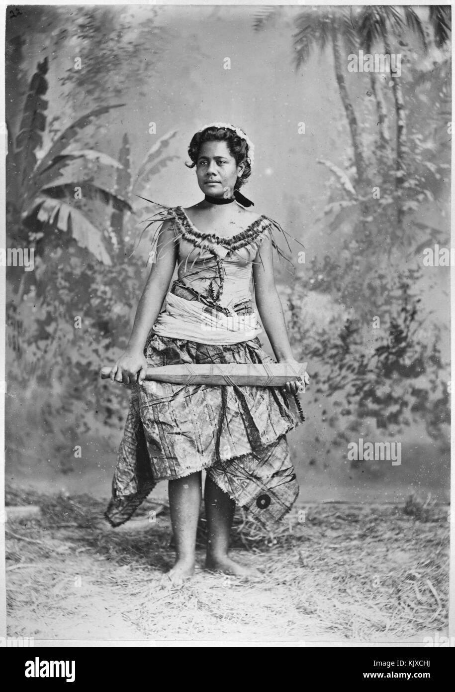 Portrait d'une femme nommée Samoan Sulu, ca. Années 1890 Photo Stock ...