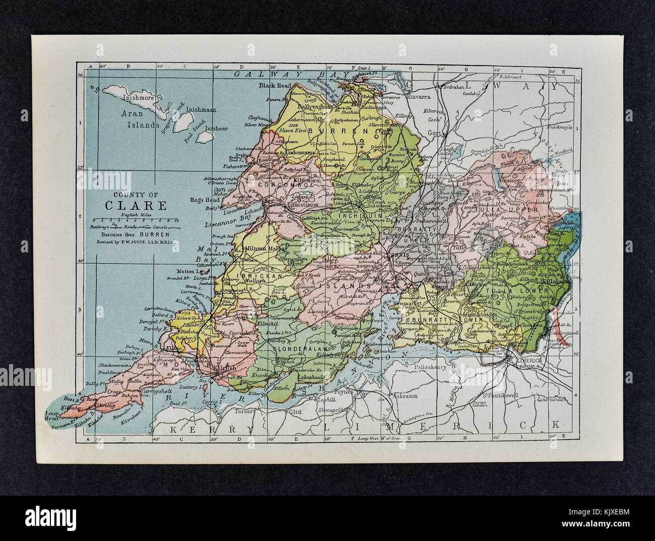 County clare antique county map Banque de photographies et d’images à ...