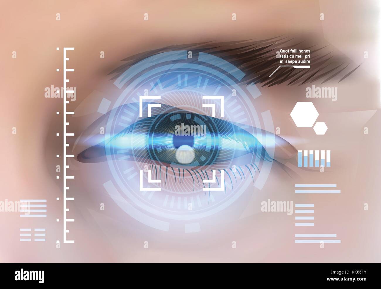 Eye scanning rétinien du système de reconnaissance de la technologie d ...