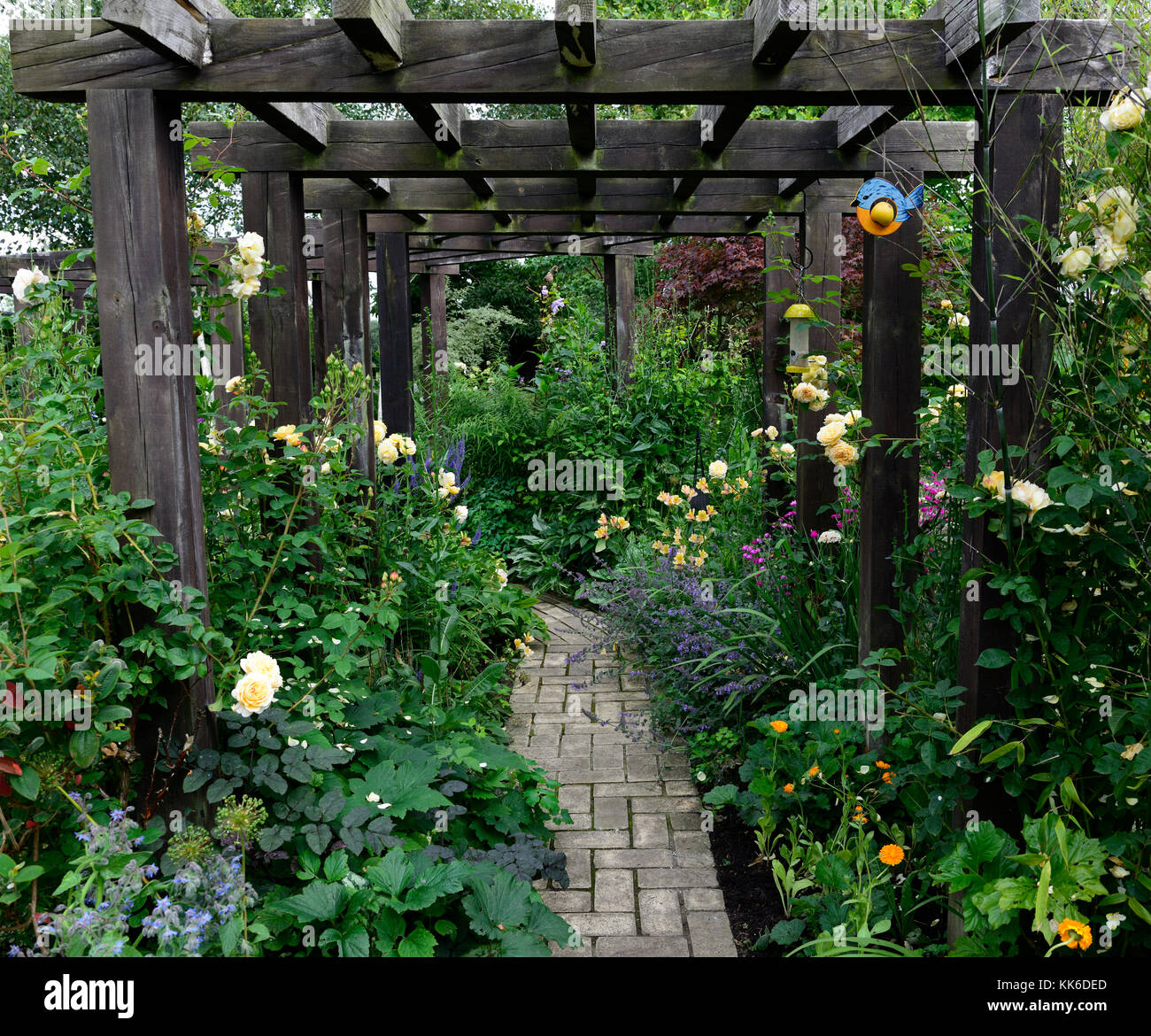 Bois, bois,arbor, pergola, jardin, entrée privée, séparation ...