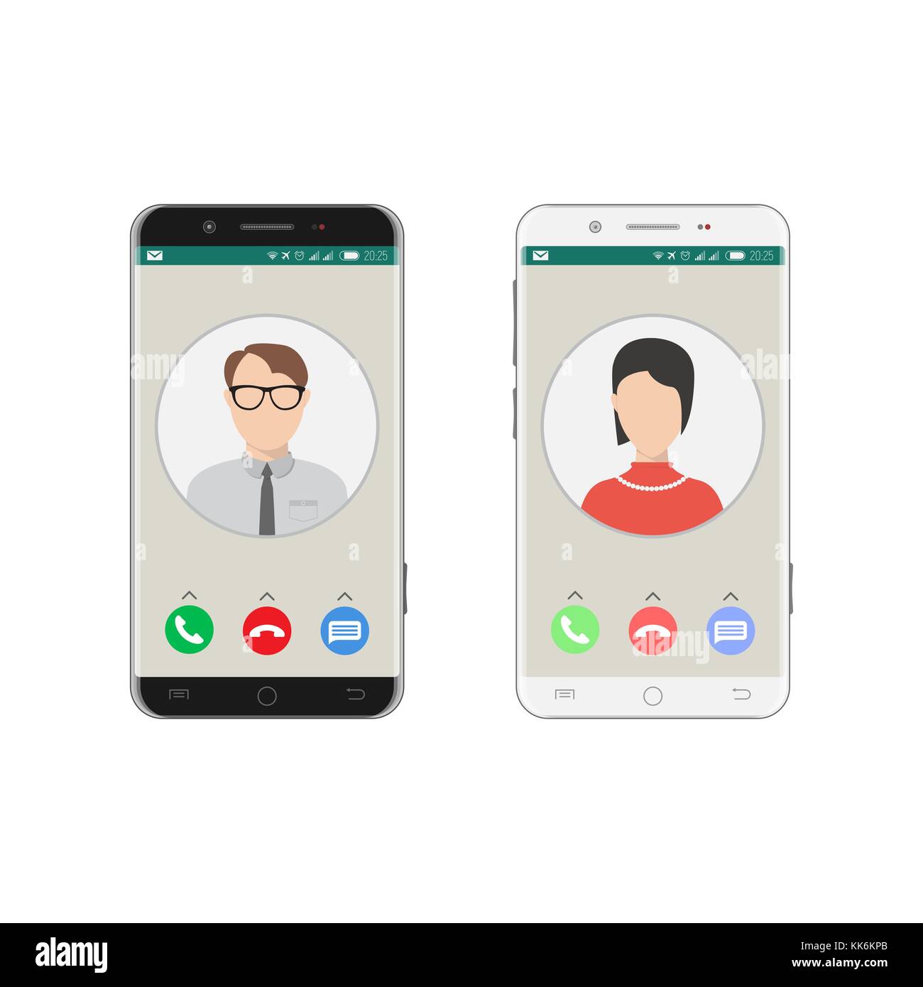 Incoming phone call vector icon Banque de photographies et d’images à ...