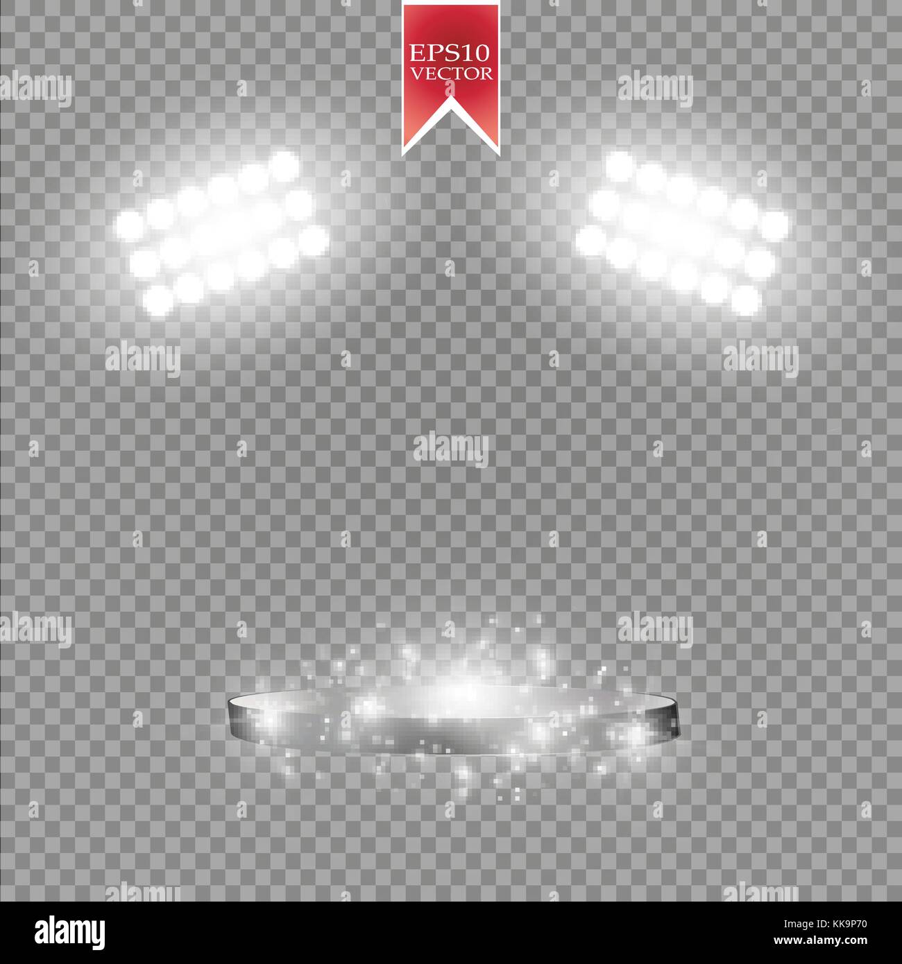 Effet de lumière spotlight blanc sur fond transparent. concert scène ... Effet de lumière spotlight blanc sur fond transparent. concert scène ...