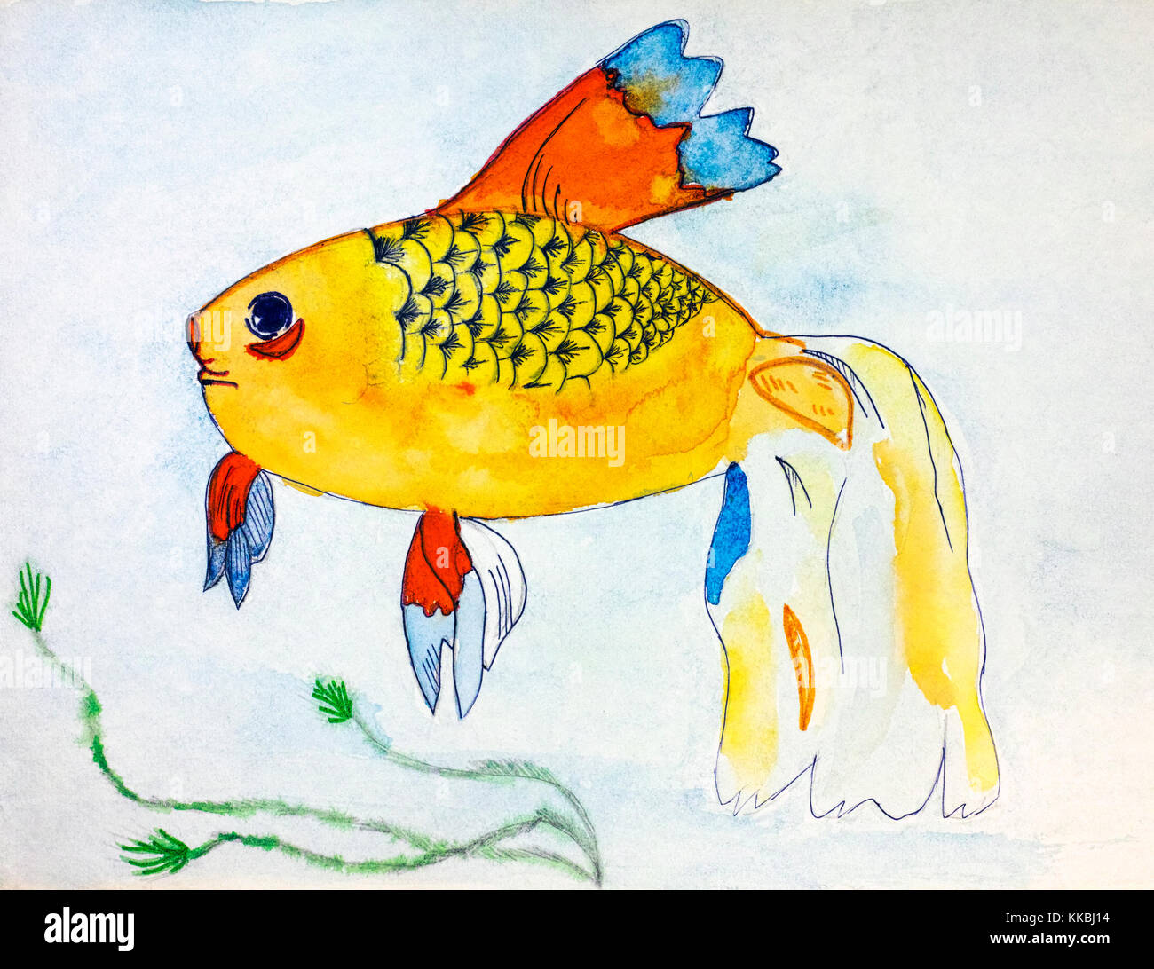 Dessin poisson enfant Banque de photographies et d’images à haute ...