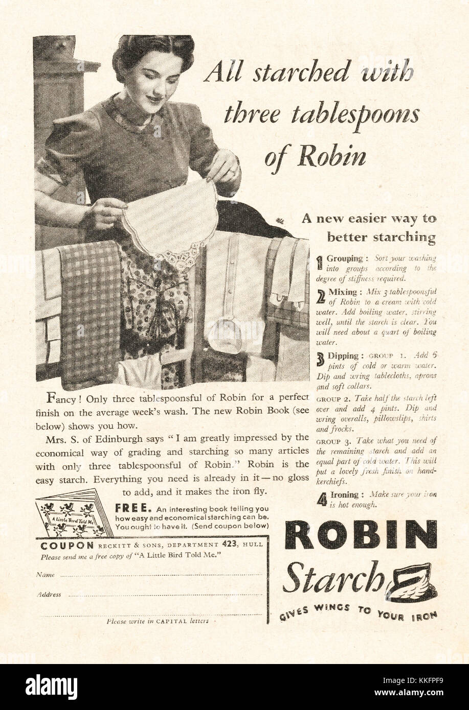 Robin starch Banque de photographies et d’images à haute résolution - Alamy