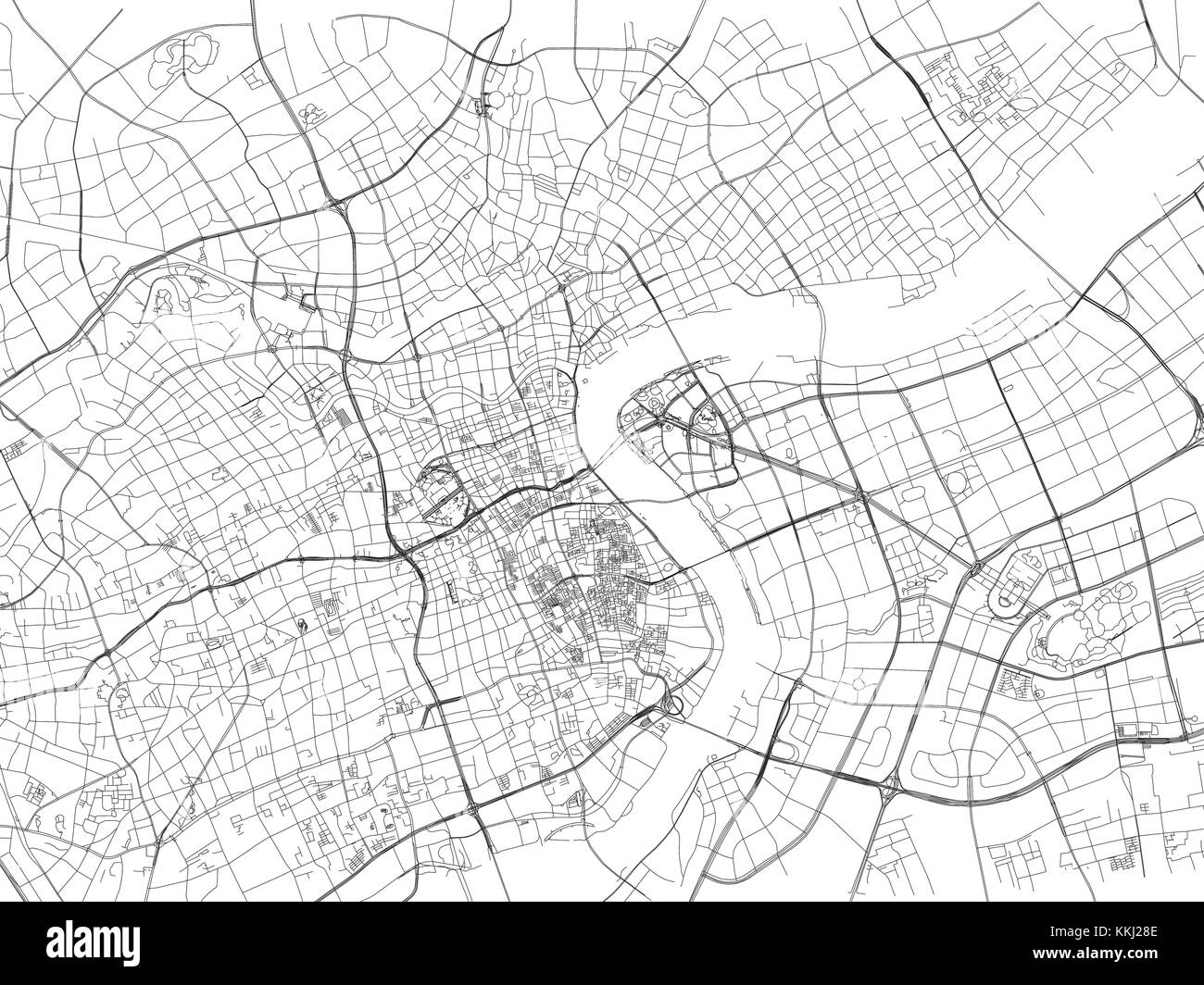 Carte de shanghai Banque d'images vectorielles - Alamy