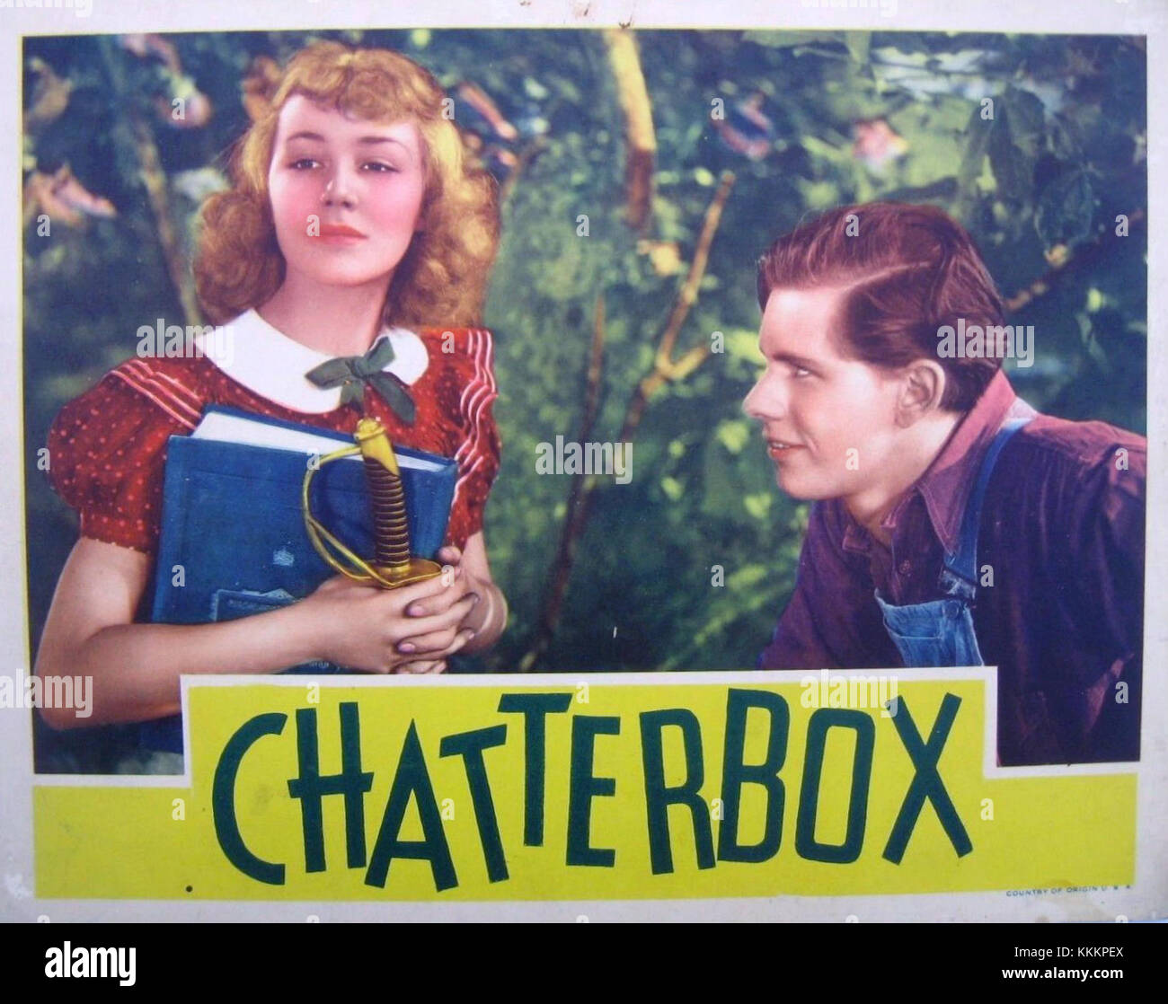 La carte Chatterbox Lobby présente une image du film des années 1930 ...
