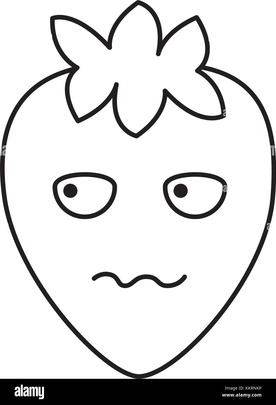 Fraise kawaii cute cartoon character Image Vectorielle Stock - Alamy