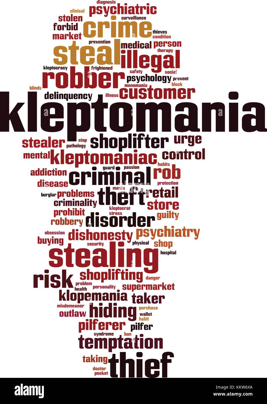 Cleptomanie mot concept cloud. vector illustration Image Vectorielle ...