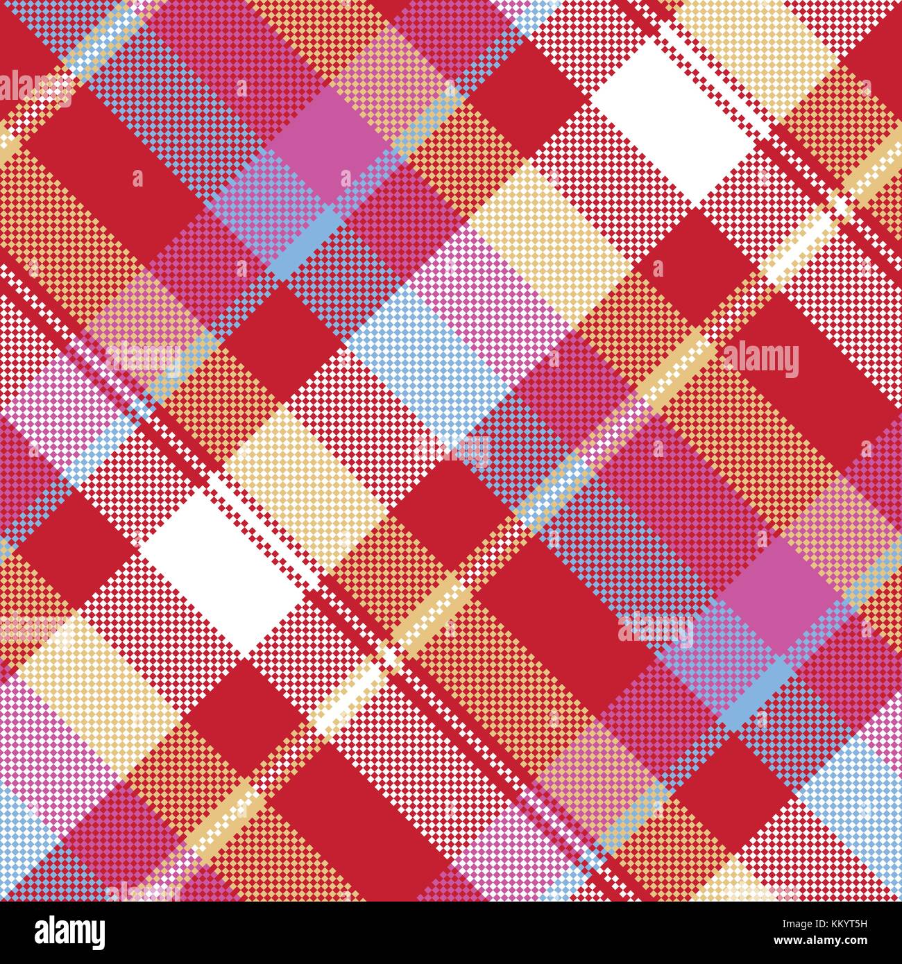 Pixel rouge plaid tissu transparente texture. vector illustration Image ...