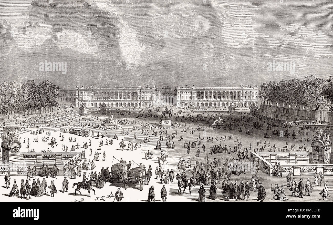 La Place de la Concorde, de la place Louis XV,1765, Paris, France Photo ...
