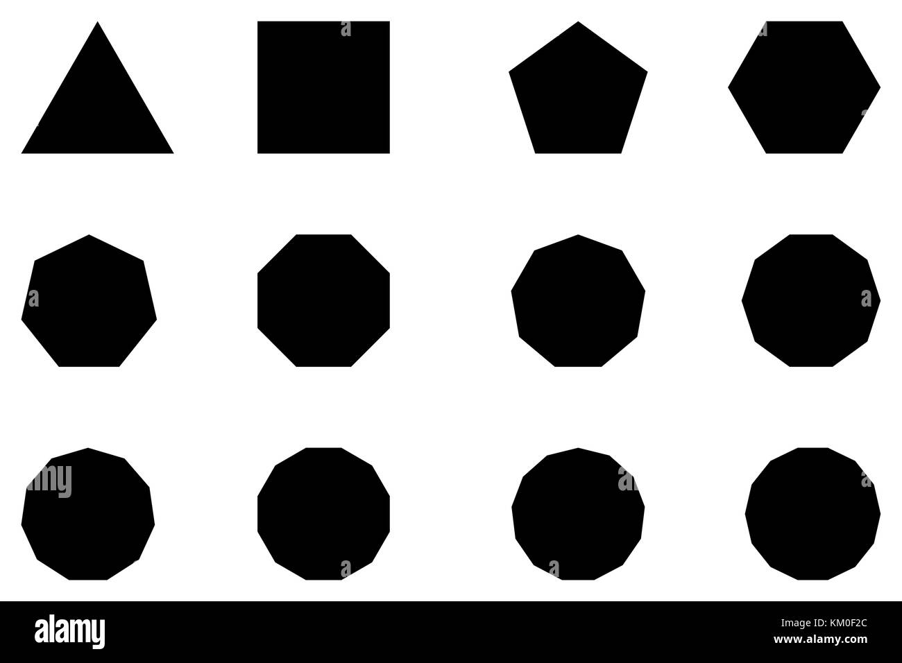 Vecteur des formes géométriques, d'un polygone - vector set - noir sur ...