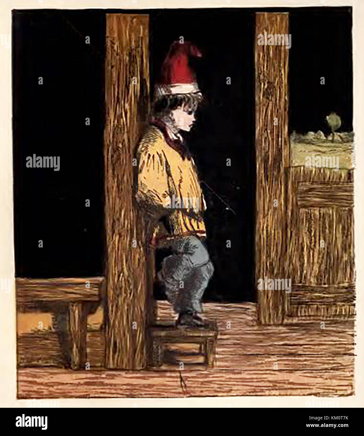 Une couleur historique Victorian children's ABC book illustration - un ...