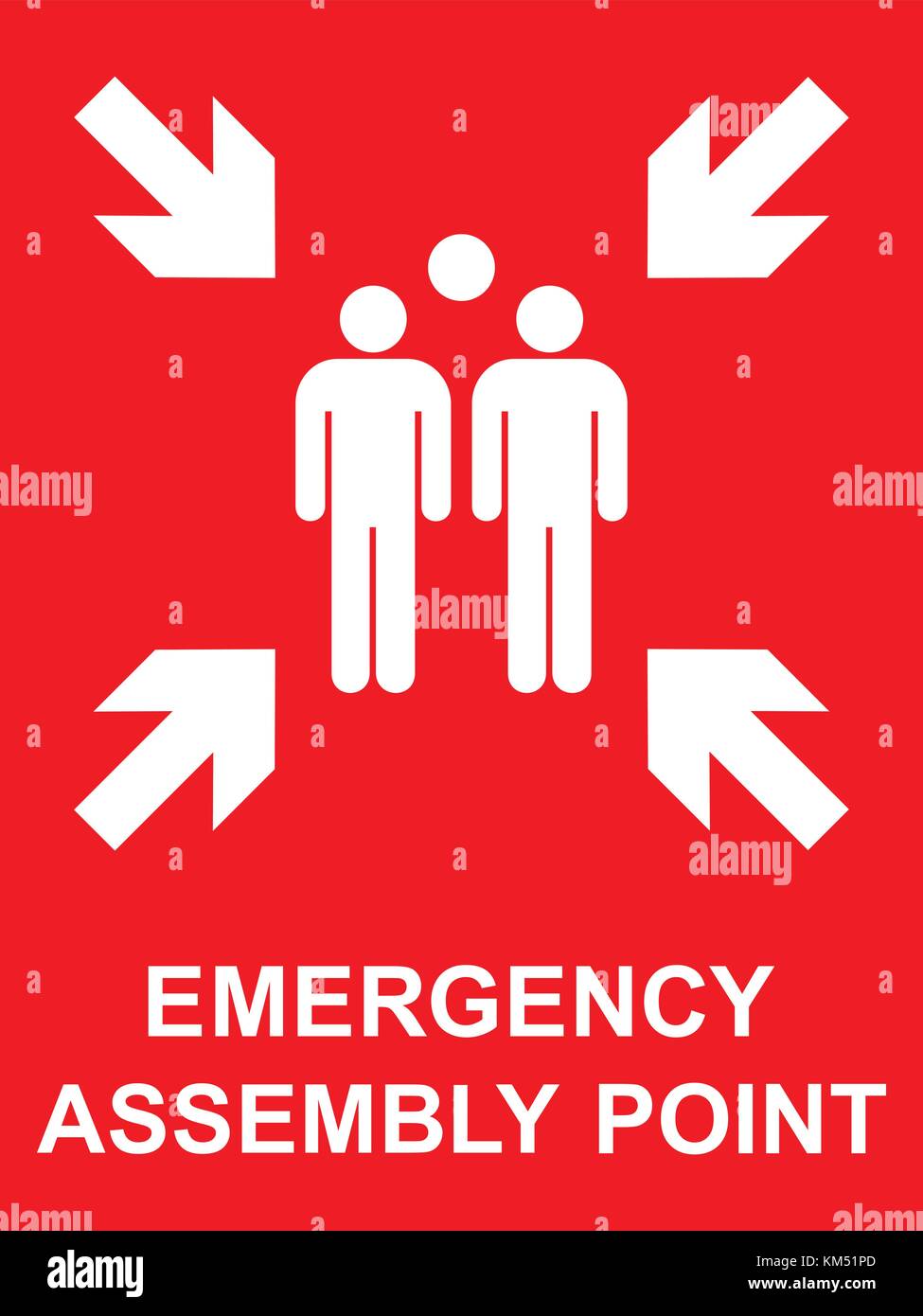 Assemblée générale d'évacuation d'incendie de secours, panneau du point ...