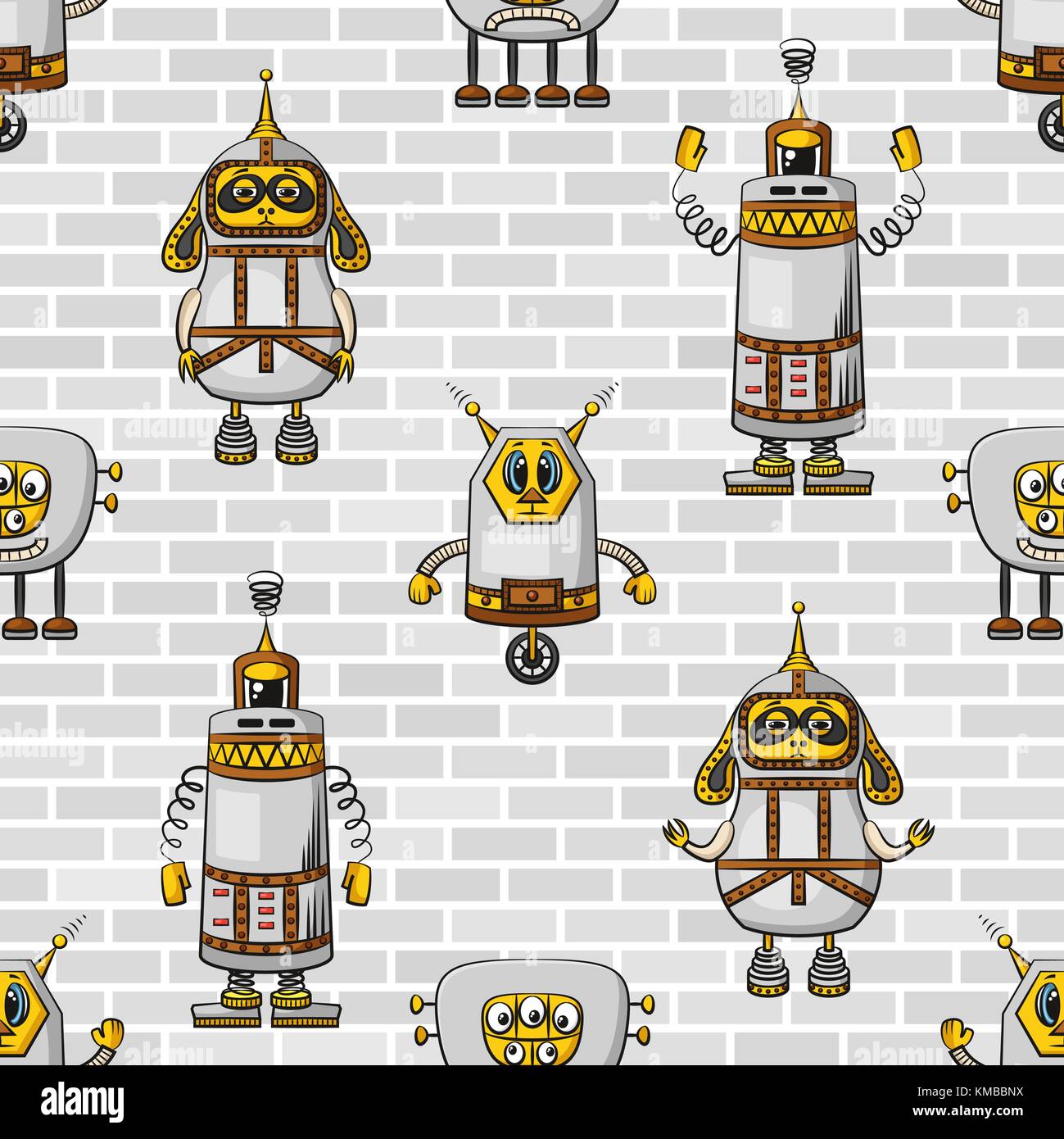 Robot Cartoon Banque d'images vectorielles - Alamy