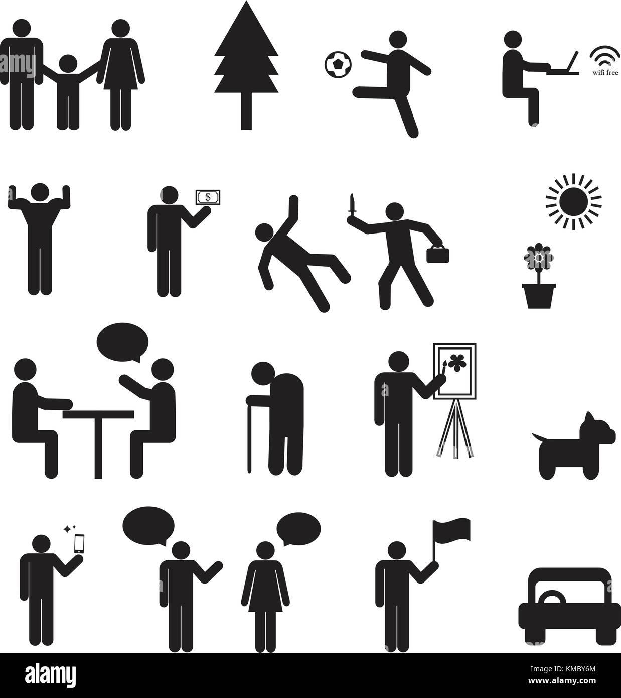 Pictogrammes personnes Banque de photographies et d’images à haute ...