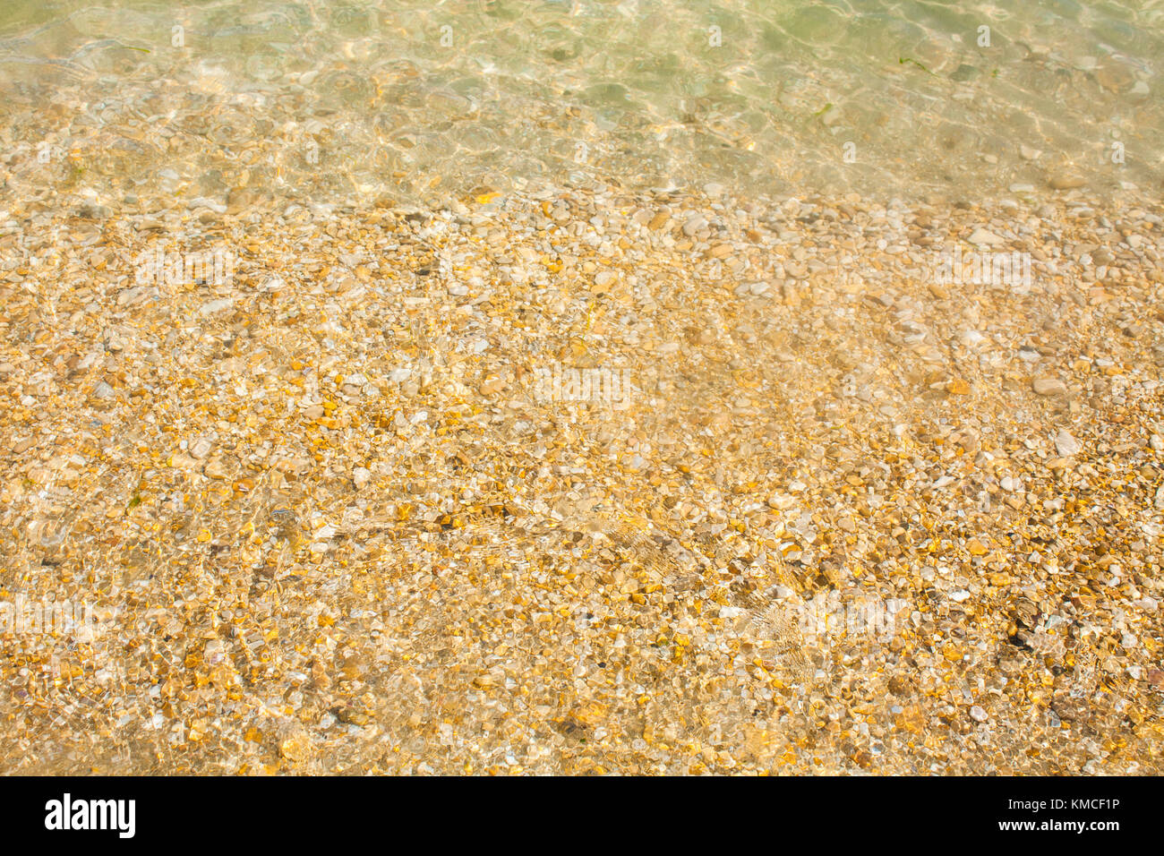 La côte de la mer Adriatique. vue mer de l'Italie, plage de sable fin ...