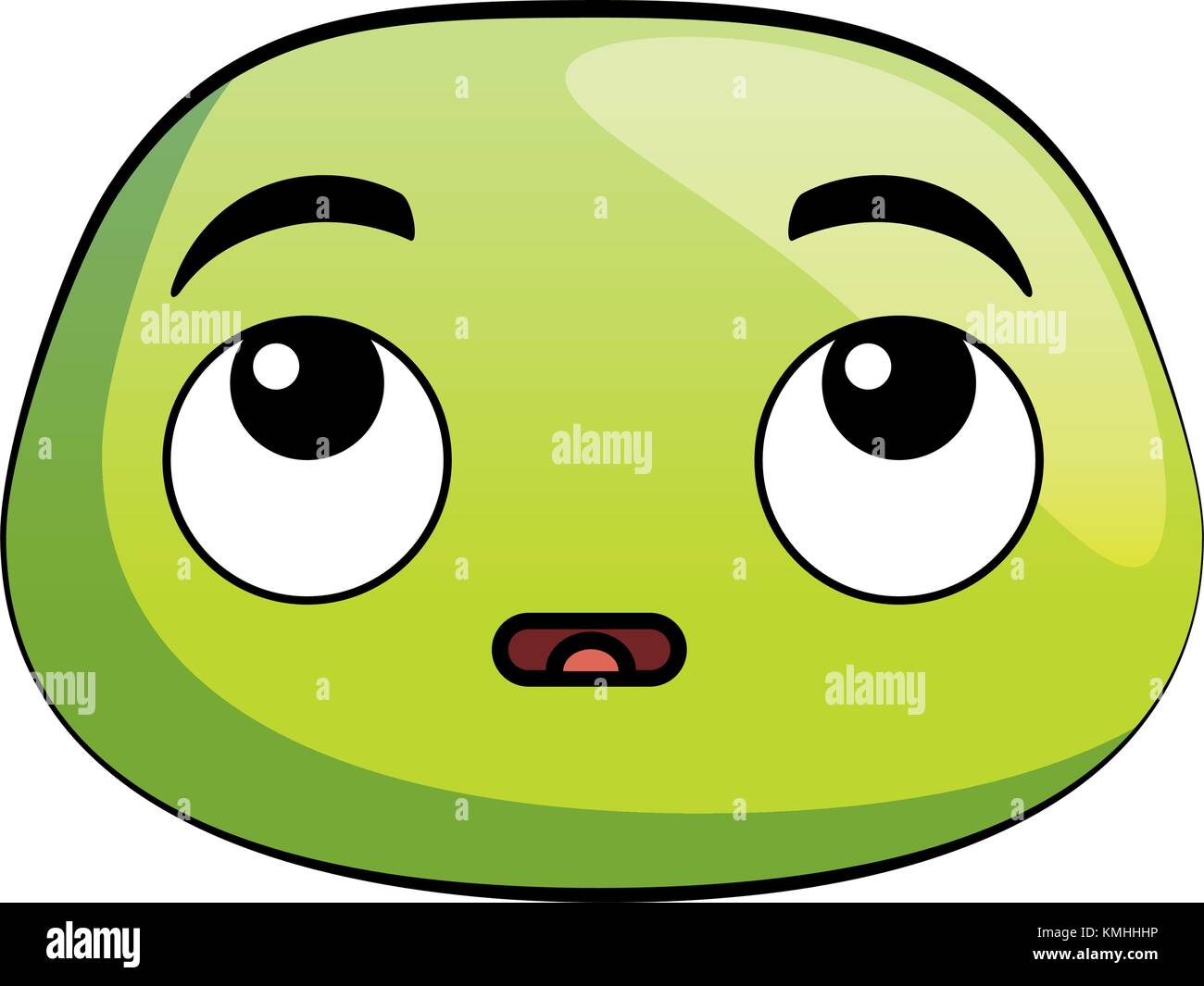 Emoji icône réfléchie face vecteur illustration design Image ...