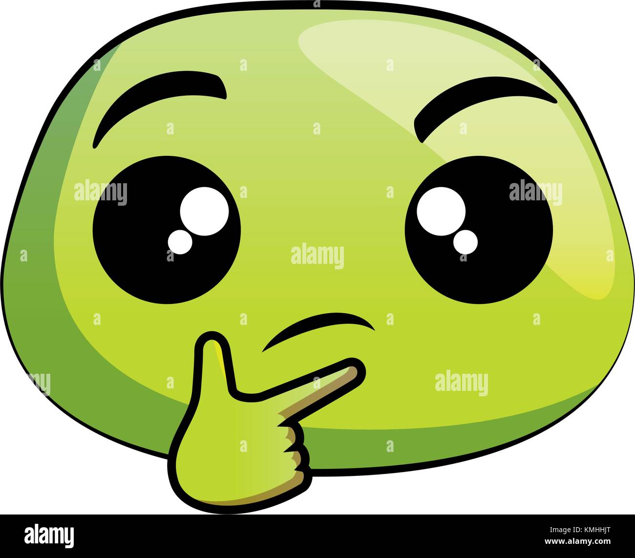 Emoji icône réfléchie face vecteur illustration design Image ...