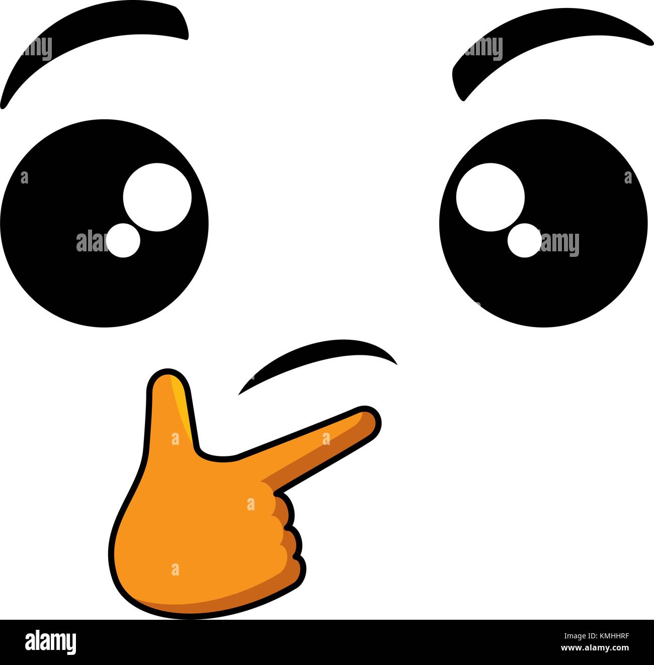 Emoji icône réfléchie face vecteur illustration design Image ...