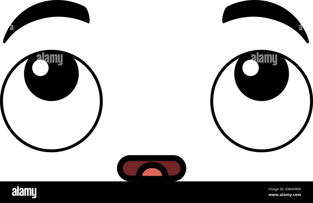 Emoji icône réfléchie face vecteur illustration design Image ...