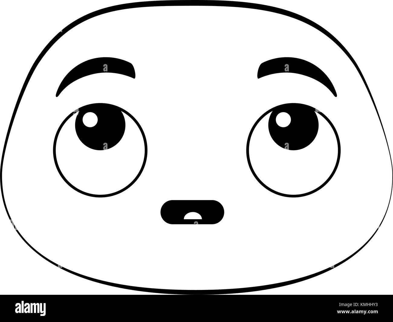 Emoji icône réfléchie face vecteur illustration design Image ...