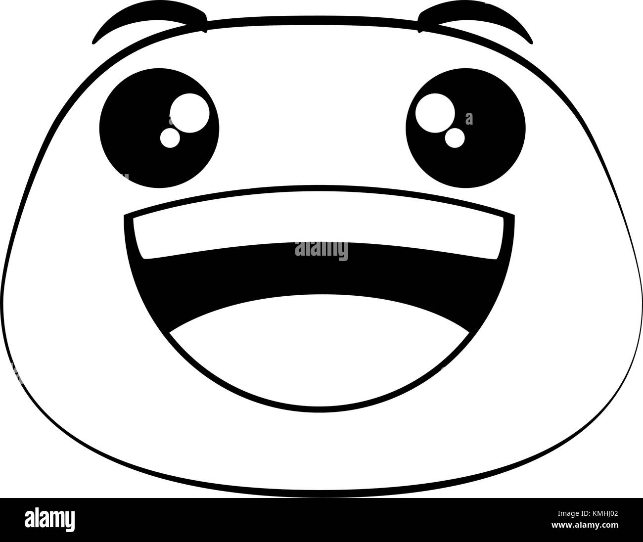 Emoji icône rire face vecteur illustration design Image Vectorielle ...