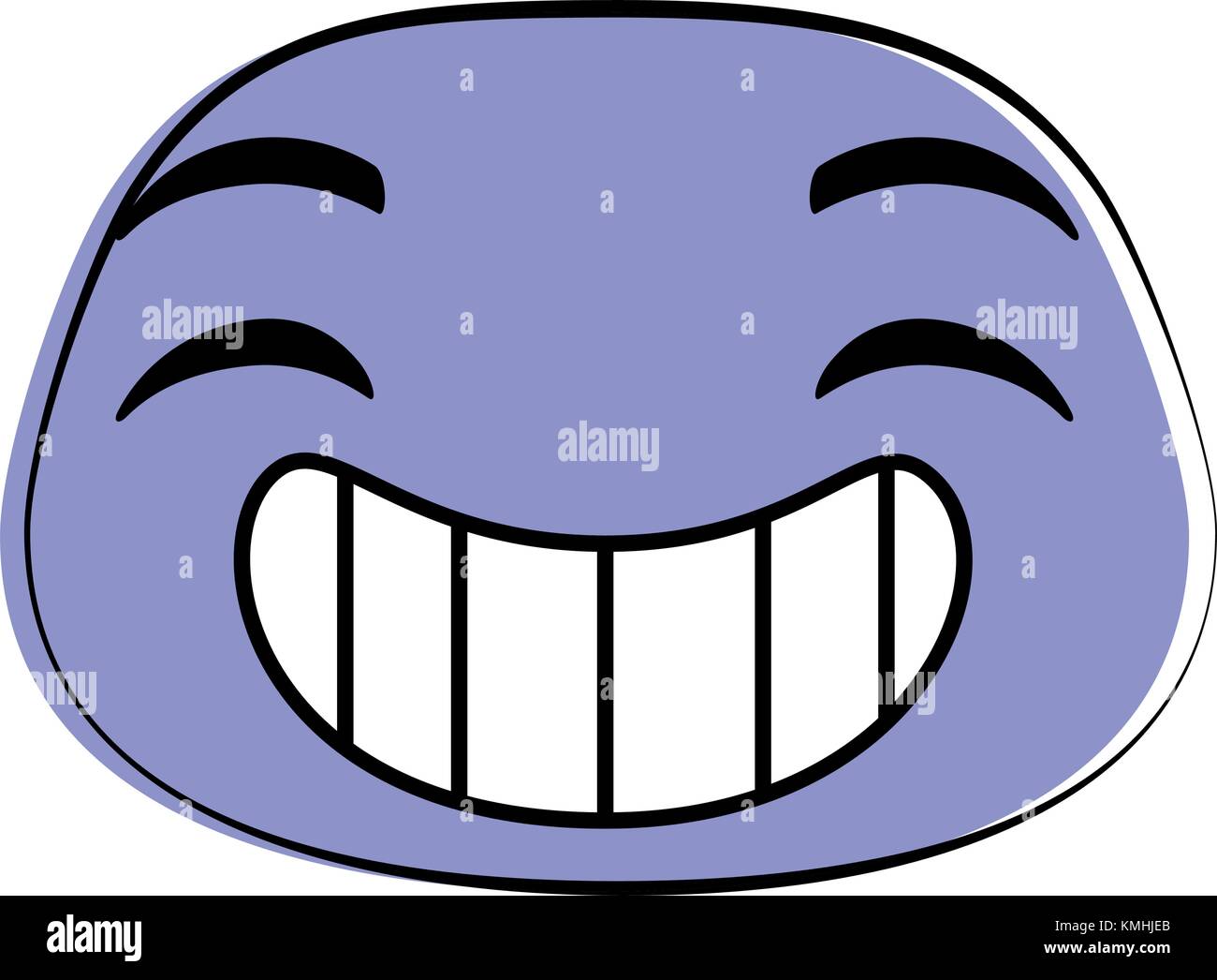 Emoji icône rire face vecteur illustration design Image Vectorielle ...