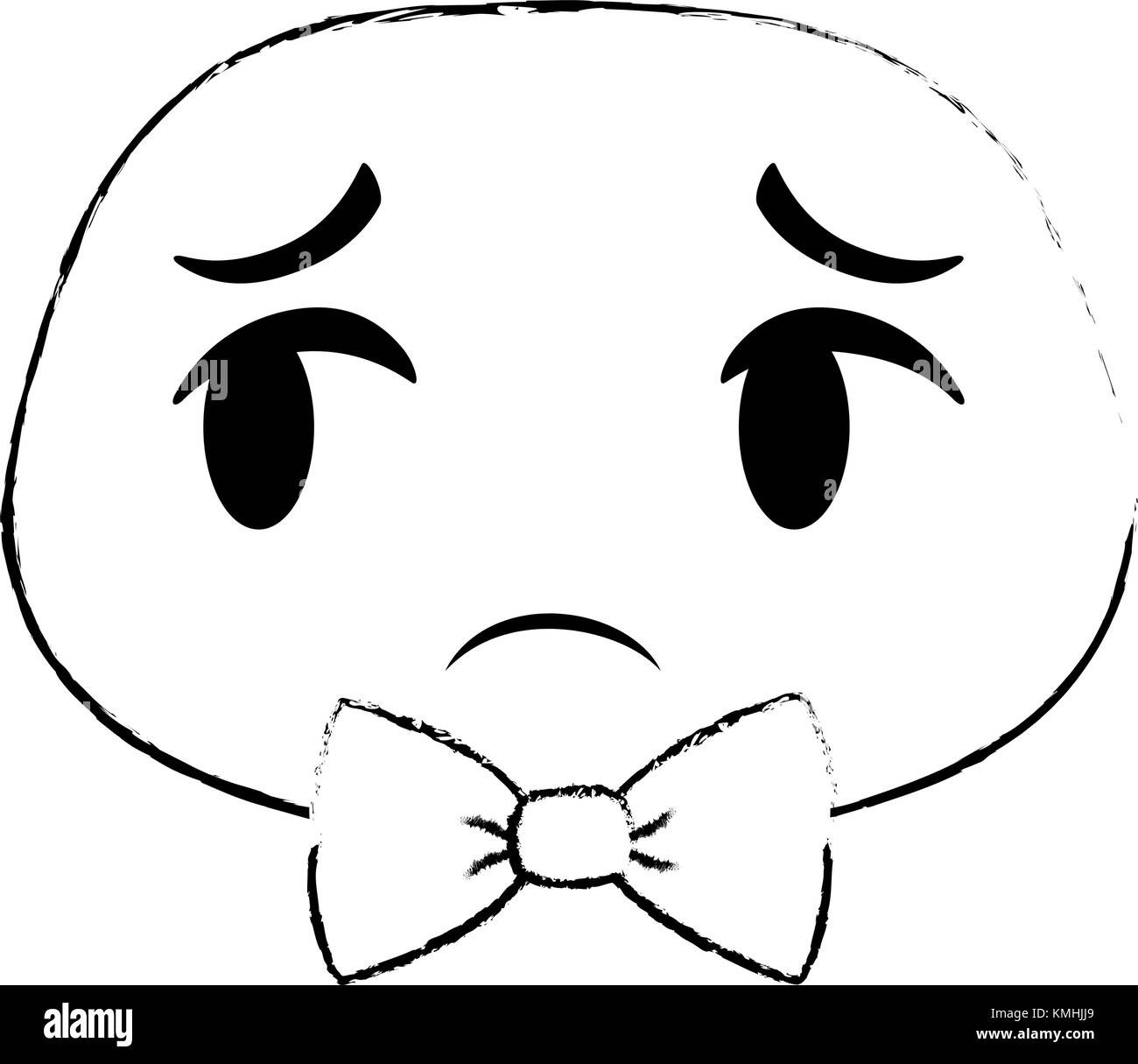 Emoji icône réfléchie face vecteur illustration design Image ...