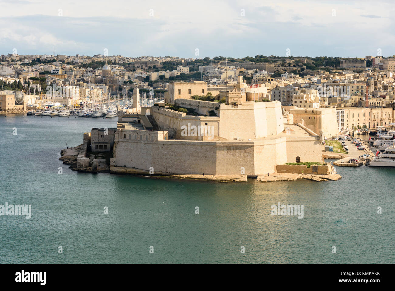 Fort Sant Anglu (Fort Saint Angelo) un grand fort bastionné à Birgu ...