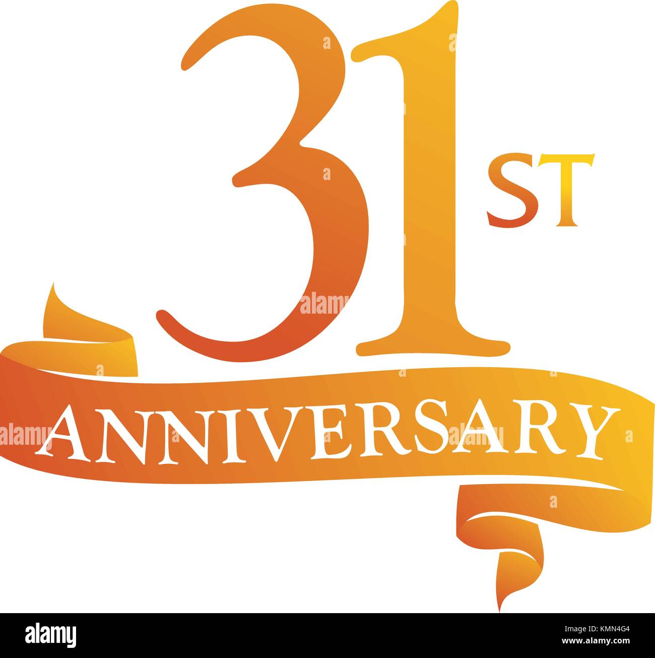 31 ans anniversaire ruban Image Vectorielle Stock - Alamy