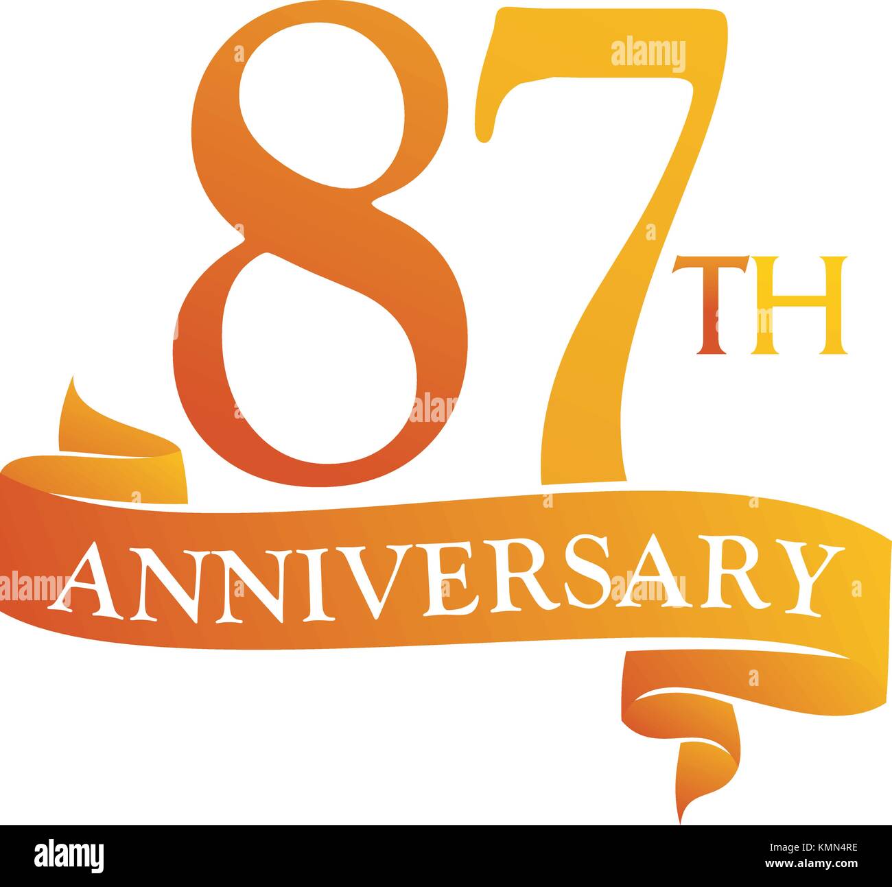 Anniversaire 87 Banque d'images vectorielles - Alamy